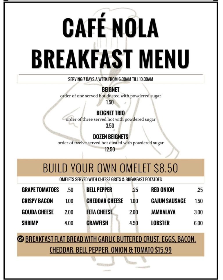Cafe Nola Defuniak Debuts New Breakfast Menu